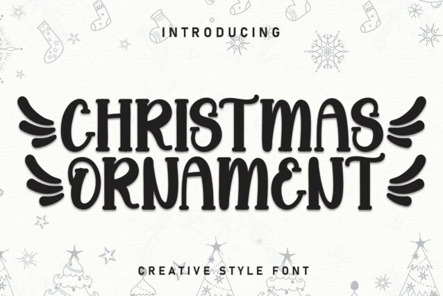 Christmas Ornament Display Font - Befonts