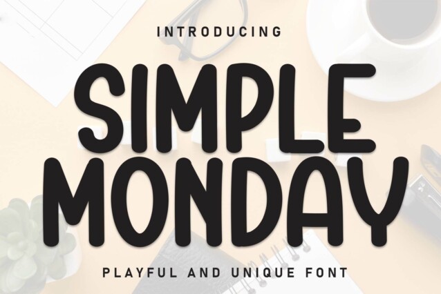Simple Monday Display Font - Befonts