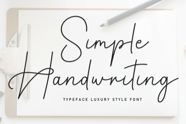 Simple Handwriting Script Font - Download Free Font