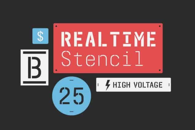 Realtime Stencil Font Family - Download Free Font
