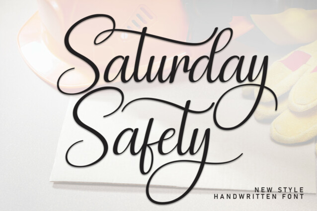 Saturday Safety Script Font - Befonts