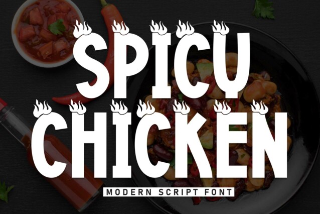 Spicy Chicken Display Font - Befonts