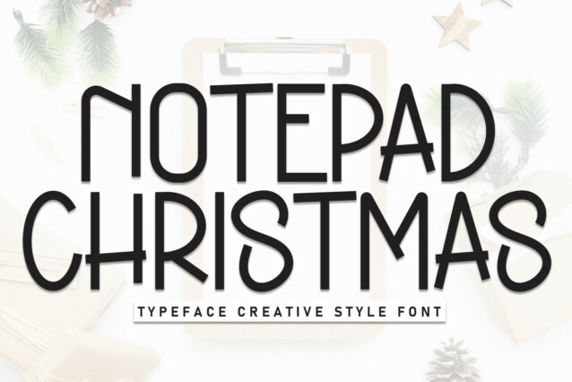 Notepad Christmas Display Font - Download Free Font