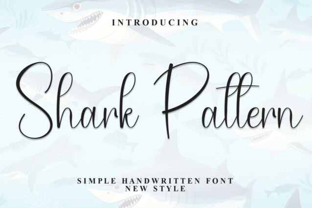 Shark Pattern Script Font - Download Free Font
