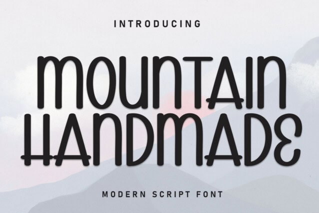 Mountain Handmade Display Font - Befonts