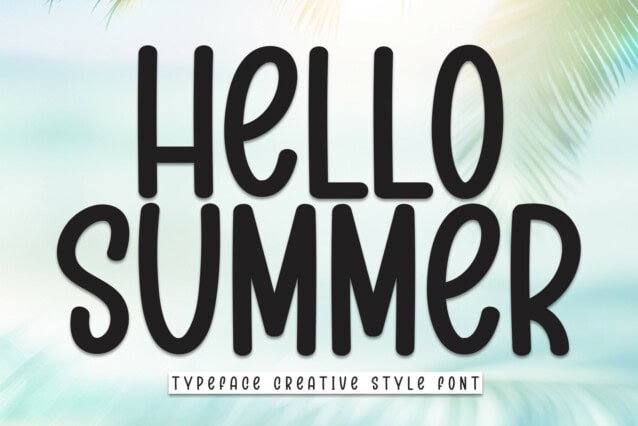 Hello Summer Display Font - Befonts