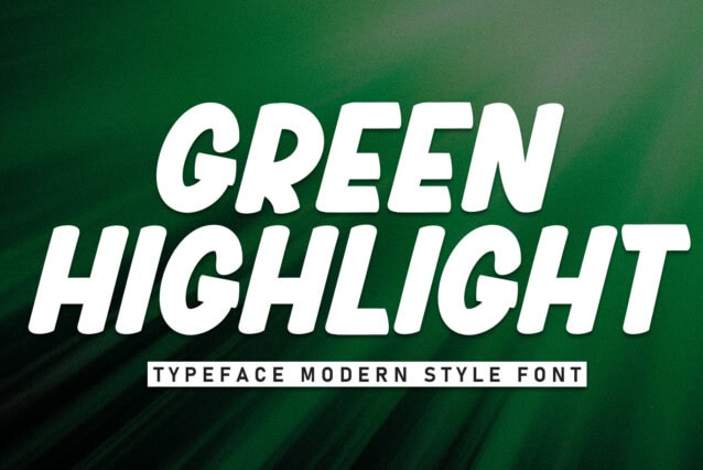 Green Highlight Display Font - Befonts