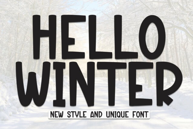 Hello Winter Display Font - Befonts