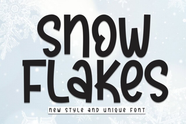 Snow Flakes Display Font - Download Free Font