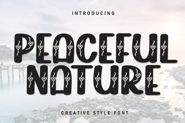 Peaceful Nature Font - Befonts