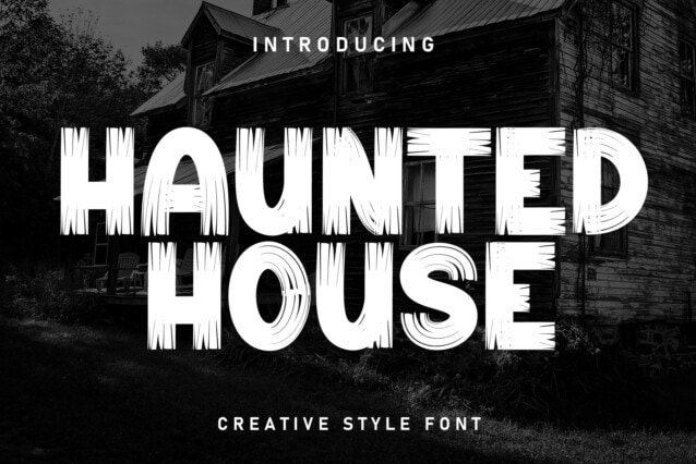 Haunted House Display Font - Befonts