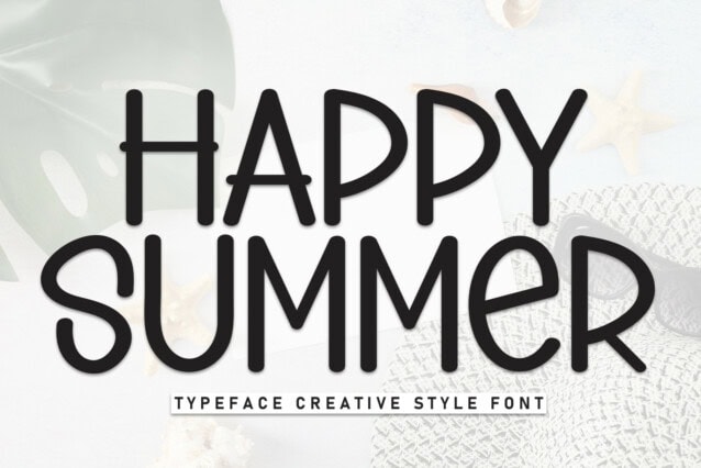 Happy Summer Display Font - Befonts