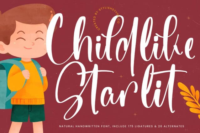 Childlike Starlit Handwritten Font - Download Free Font