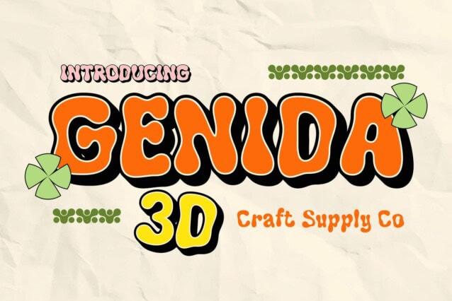 Genida 3D Font - Download Free Font
