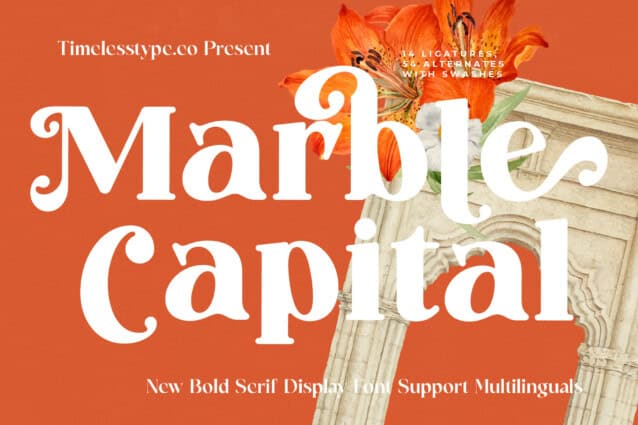 Marble Capital Font - Befonts