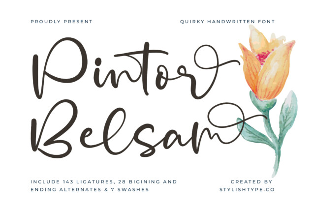 Pintor Belsam Handwritten Font - Download Free Font