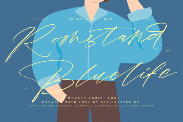 Romstand Bluelife Script Font - Befonts