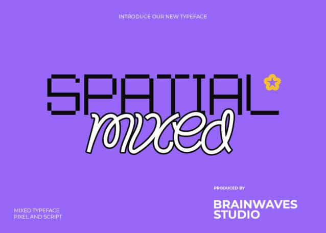 Spatial Pixel & Script Mixed Font - Download Free Font