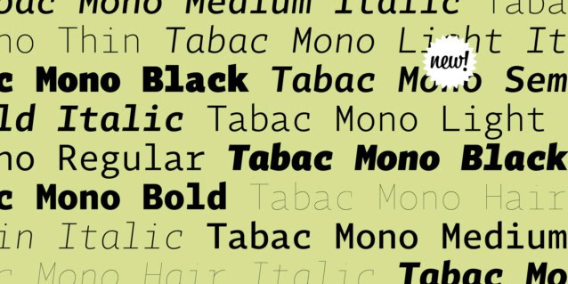 Tabac Mono Font Family - Befonts