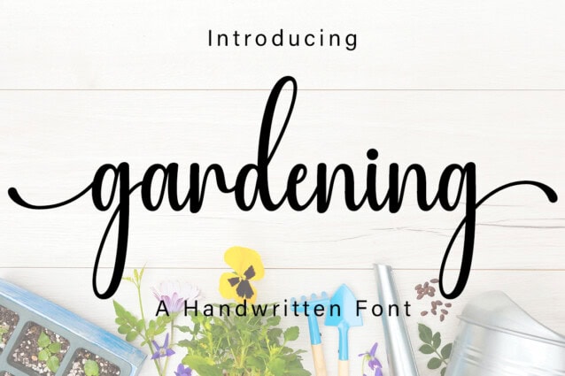 Gardening Script Font - Befonts