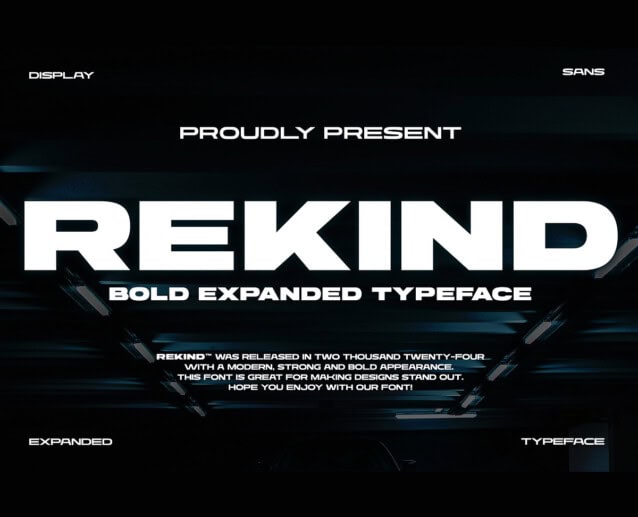 Rekind Expanded Font - Download Free Font