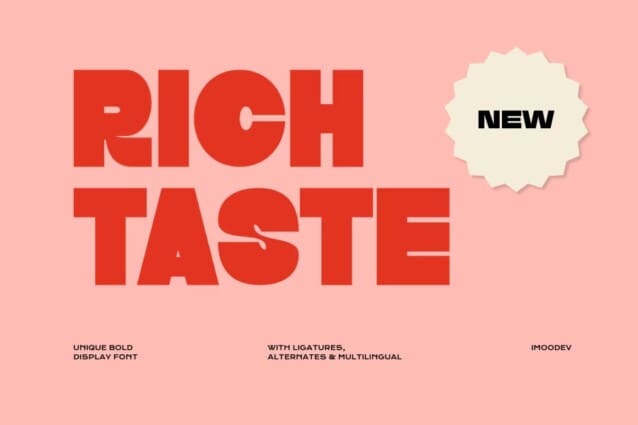 Rich Taste Font - Befonts