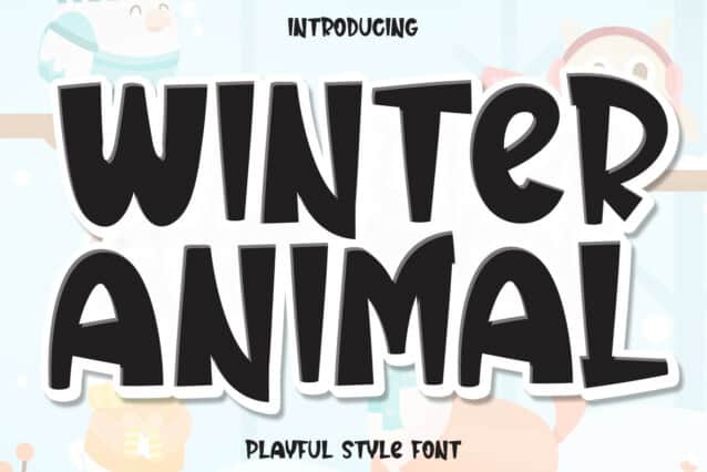 Winter Animal Display Font - Download Free Font