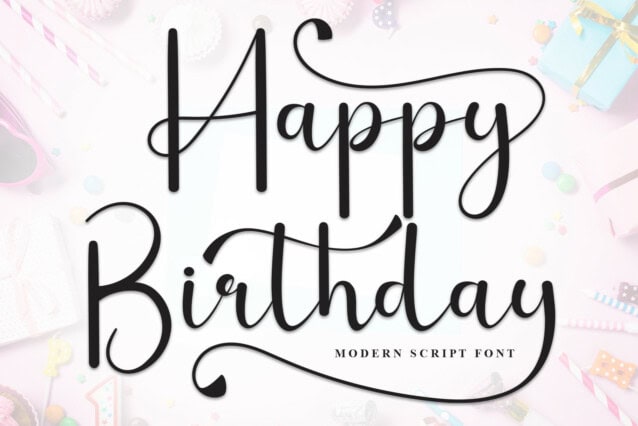 Happy Birthday Script Font - Download Free Font
