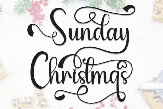 Sunday Christmas Script Font - Befonts