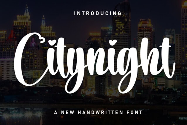 Citynight Script Font - Befonts