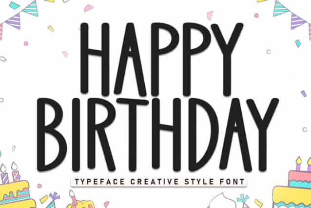 Happy Birthday Display Font - Befonts