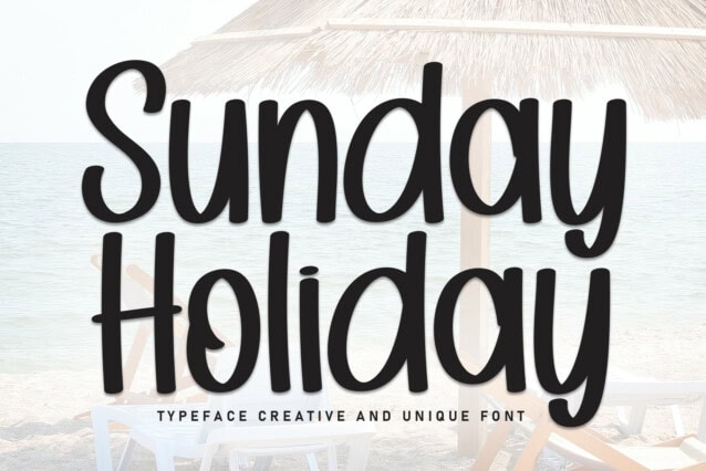 Sunday Holiday Display Font - Befonts