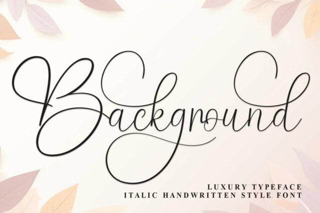 Background Script Font - Download Free Font