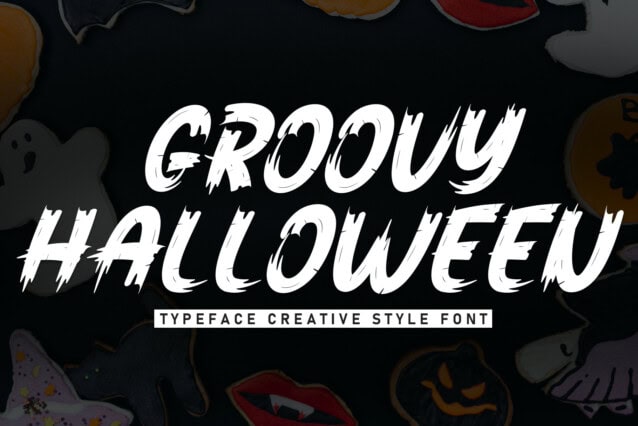 Groovy Halloween Brush Font - Befonts