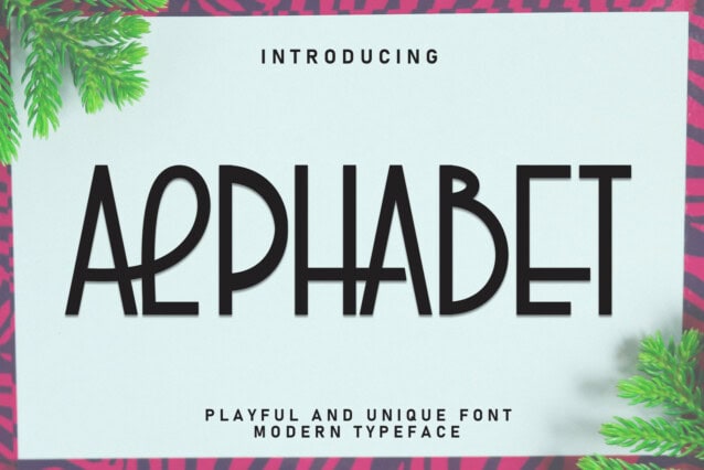 Alphabet Display Font - Download Free Font