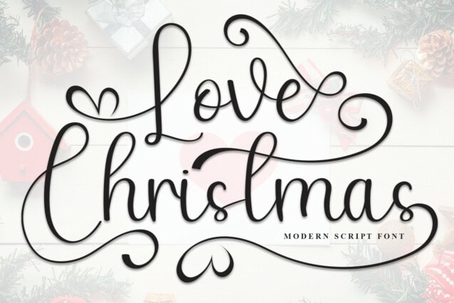 Love Christmas Script Font - Befonts