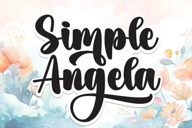 Simple Angela Script Font - Befonts