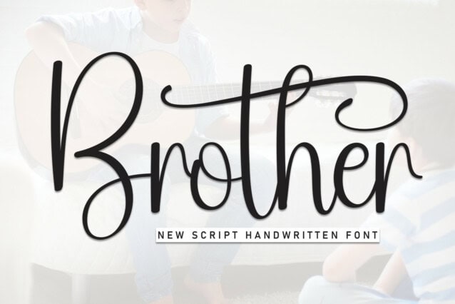 Brother Script Font - Befonts