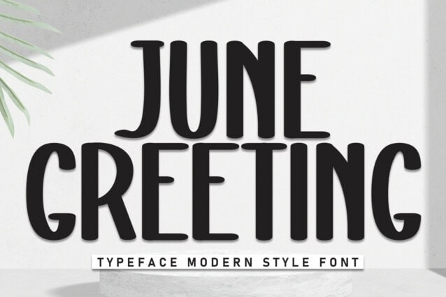 June Greeting Display Font - Befonts