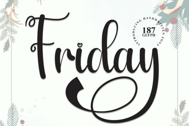 Friday Script Font - Download Free Font
