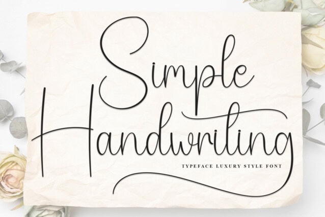 Simple Handwriting Font - Befonts