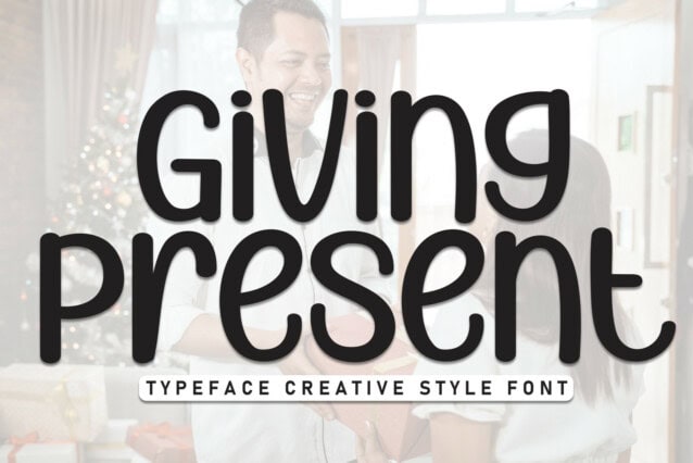 Giving Present Display Font - Download Free Font