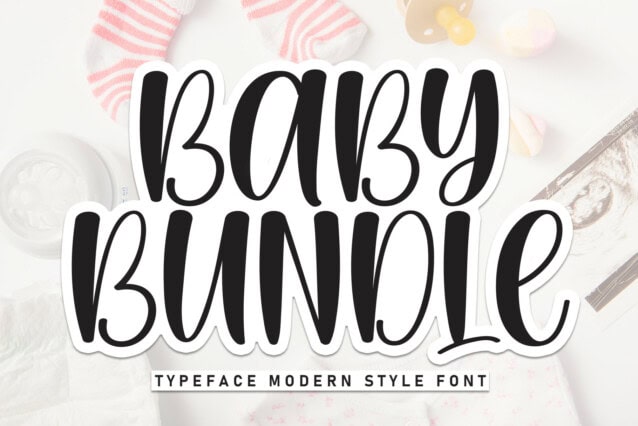 Baby Bundle Display Font - Befonts