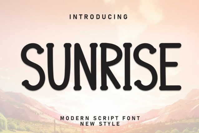 Sunrise Display Font - Download Free Font