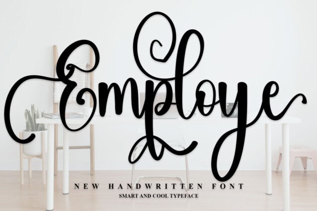 Employe Calligraphy Font - Befonts