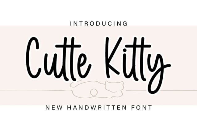 Cutte Kitty Display Font - Download Free Font