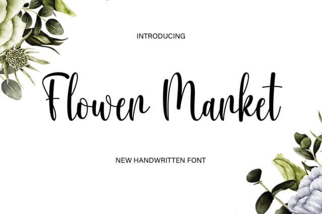 Flower Market Font - Befonts