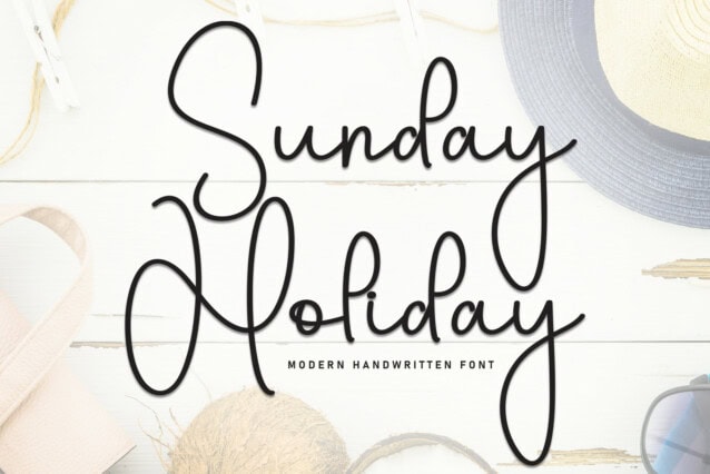 Sunday Holiday Script Font - Befonts