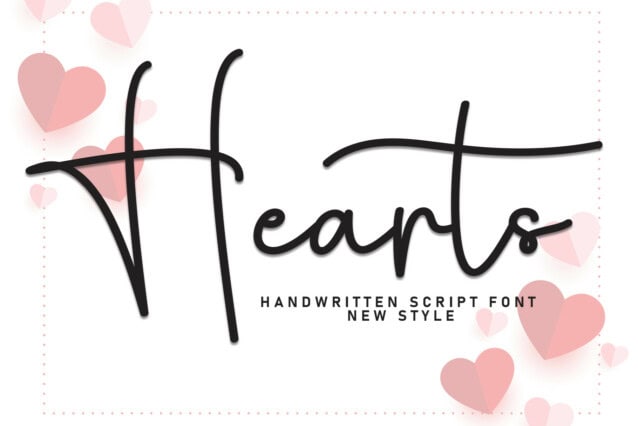 Hearts Script Font - Download Free Font