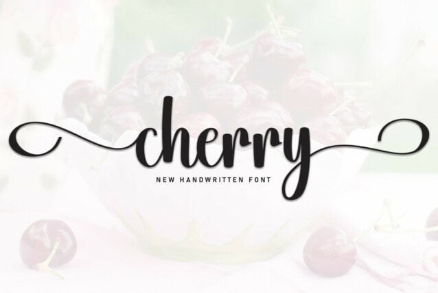 Cherry Script Font - Befonts